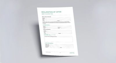 Declaration of offer form | Propertymark