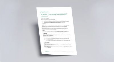 Service Occupancy Agreement | Propertymark